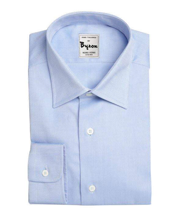 Lt Blue Solid Shirt, Forward Point Collar, Standard Cuff – Byron Ltd